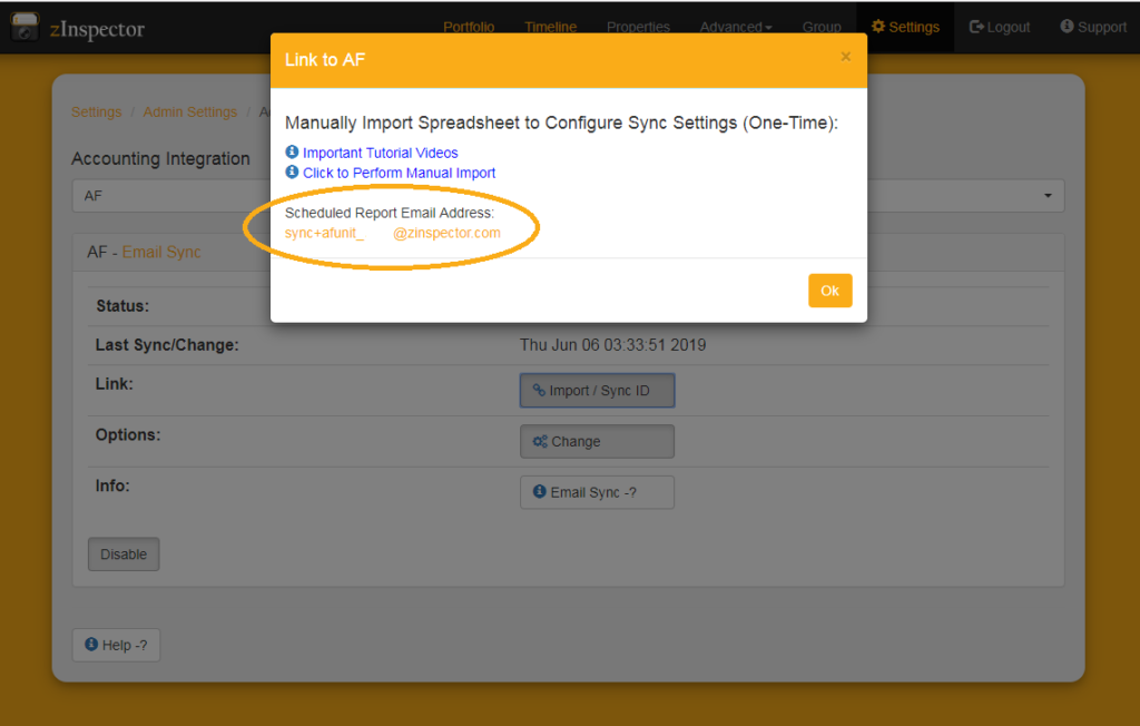 11.5 Automatic, Daily Appfolio Sync – zInspector Support